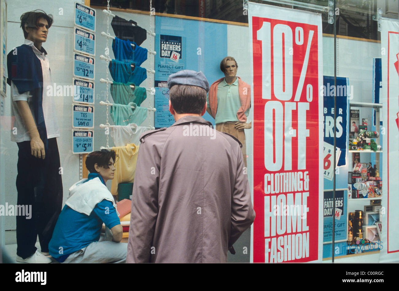 Man window shopping Stock Photo - Alamy