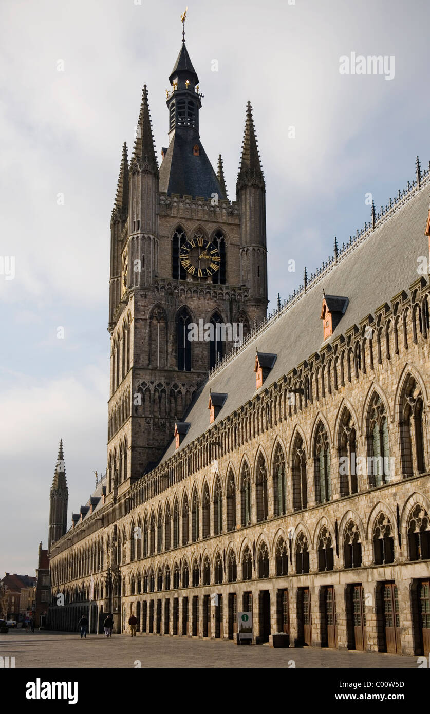 Ypres. Ieper.Flanders, Belgium. Built in 1304 and destroyed in the ...