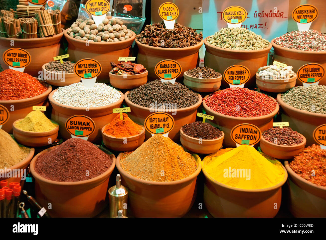Spices on Spice Bazaar Stock Photo - Alamy