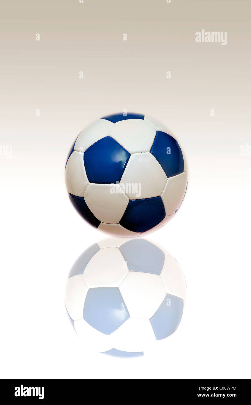 Soccer ball with reflection isolated Stock Photo - Alamy