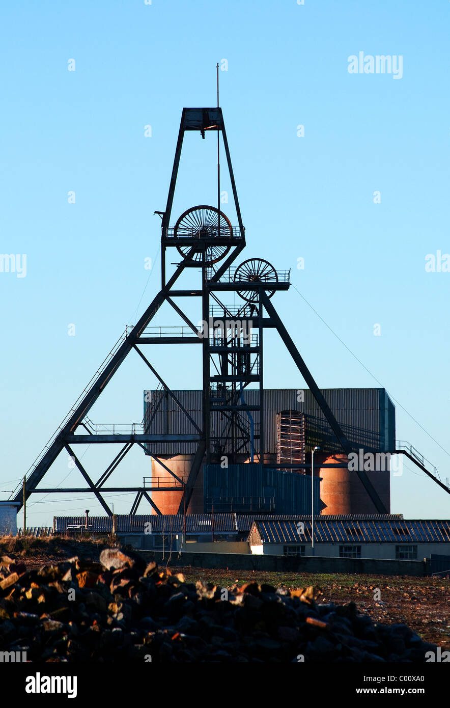 The Pulley wheels at the old South Crofty tin mine at Pool near ...