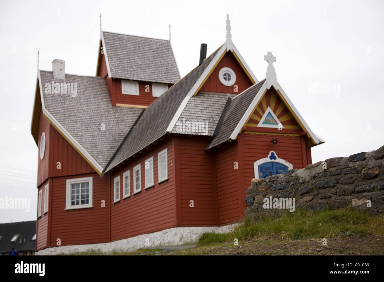 Qeqertarsuaq's unique octagonal church, designed by Danish architect ...