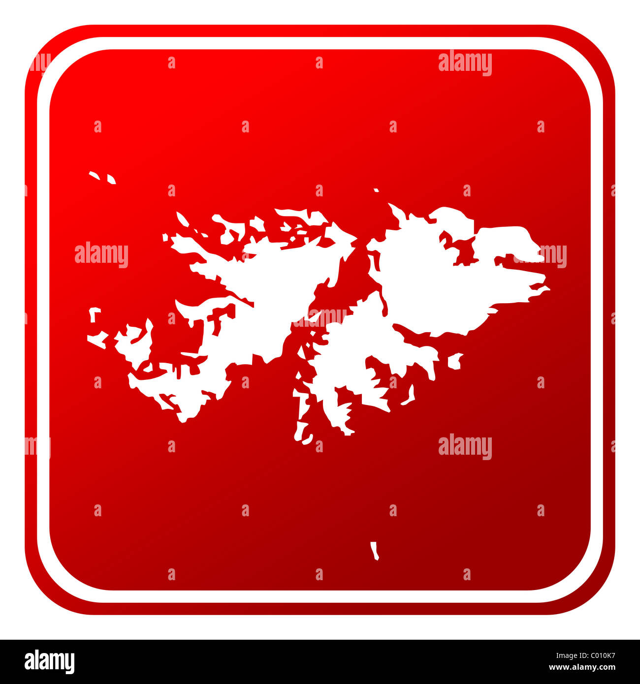 red map button isolated on white background Stock Photo - Alamy