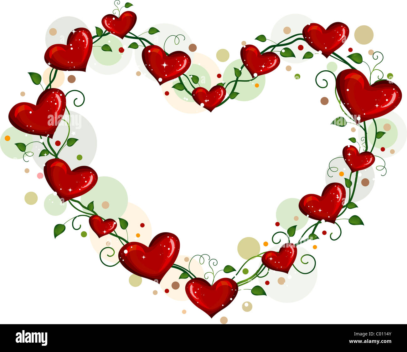 Illustration of Vines Forming the Shape of a Heart Stock Photo - Alamy