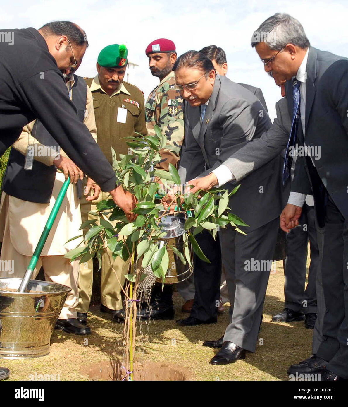 President, Asif Ali Zardari launches the spring tree plantation ...