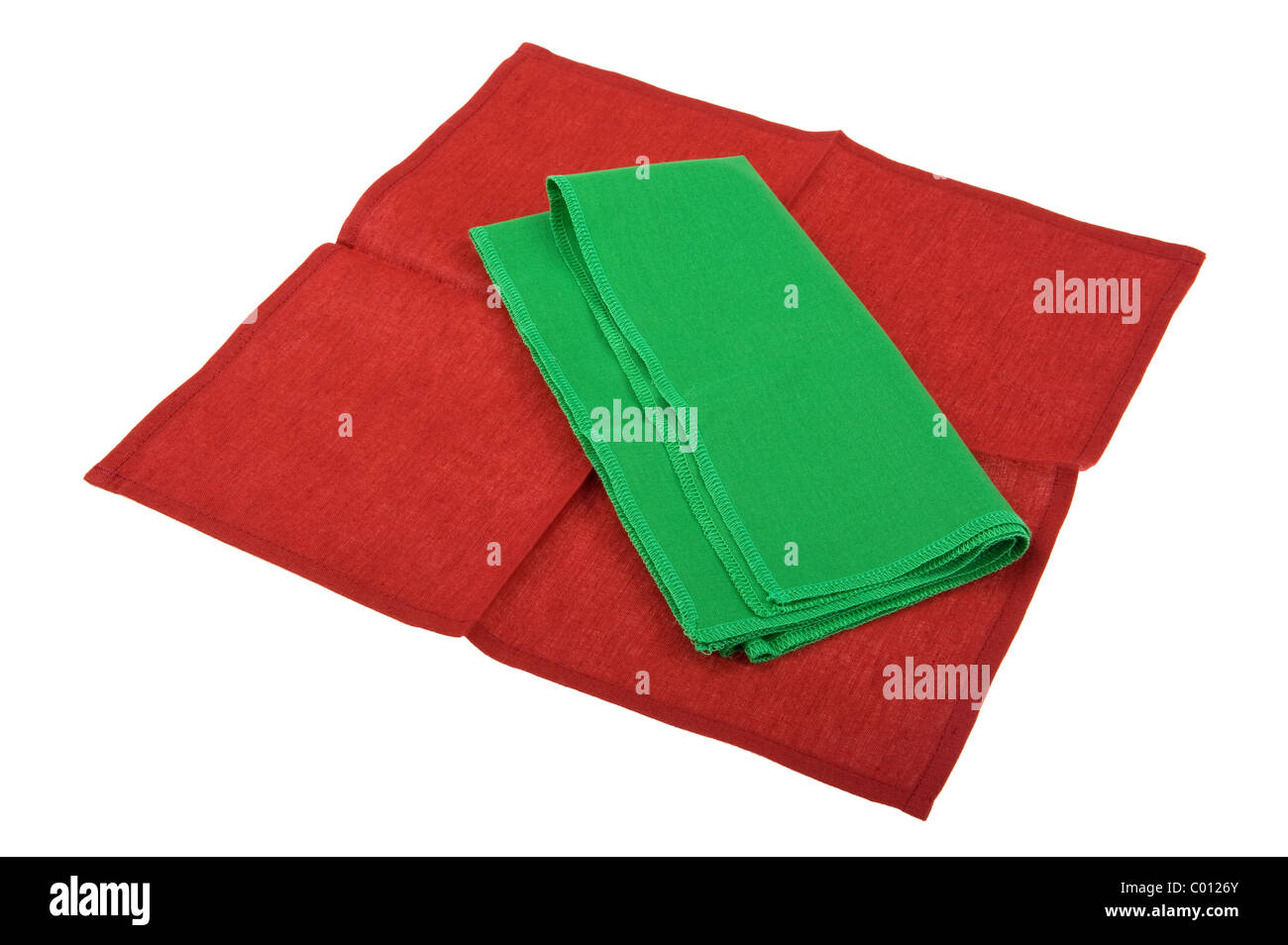 object on white - napkin close up Stock Photo - Alamy