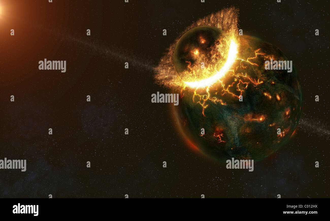 Earth collision theia hi-res stock photography and images - Alamy