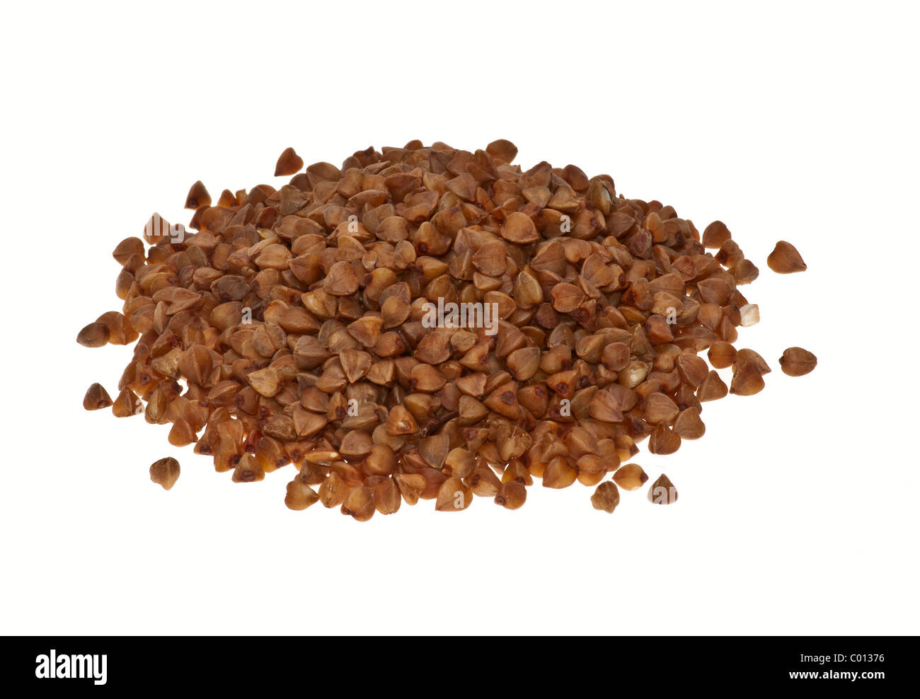 millet groats isolated on white background isolated Stock Photo - Alamy