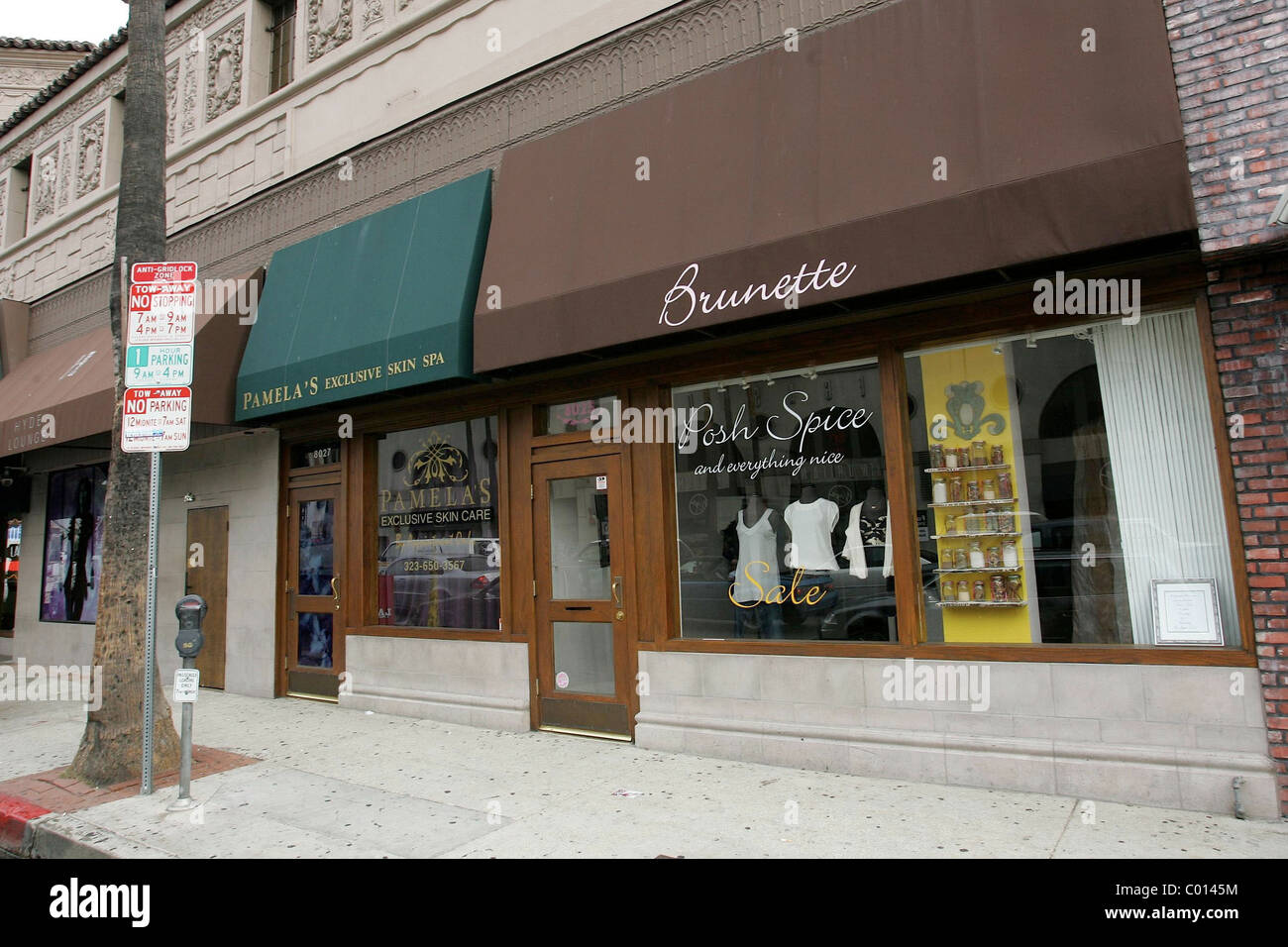 Brunette, a trendy clothes shop in Hollywood, has 'POSH SPICE and ...