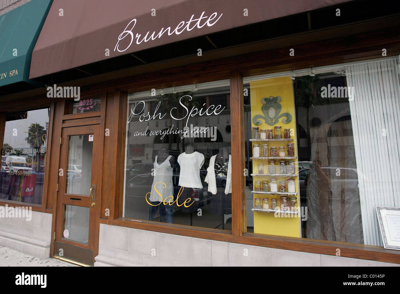 Brunette, a trendy clothes shop in Hollywood, has 'POSH SPICE and ...
