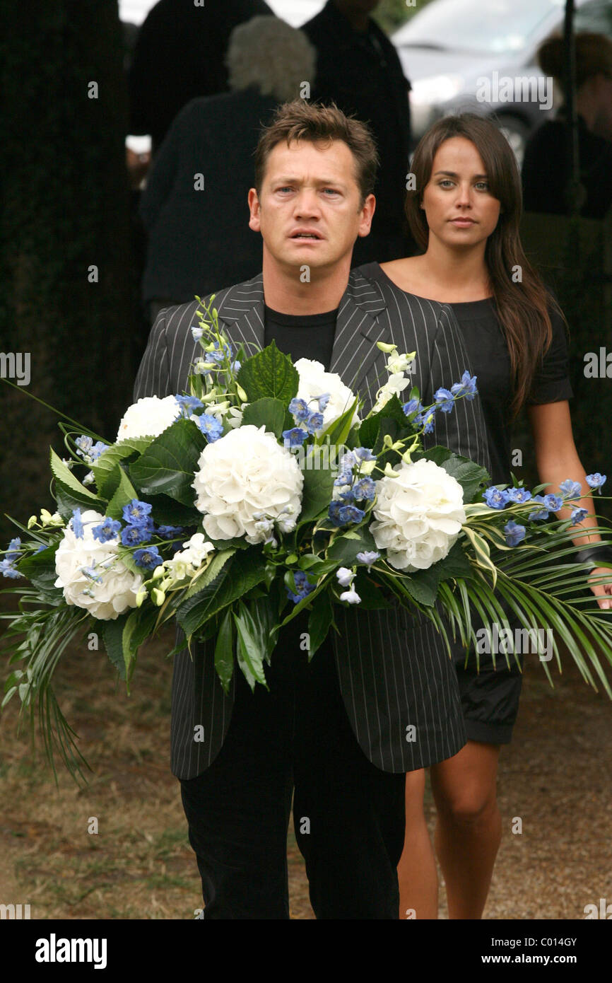 Sid Owen and girlfriend Polly The funeral of comedian Mike Reid took ...
