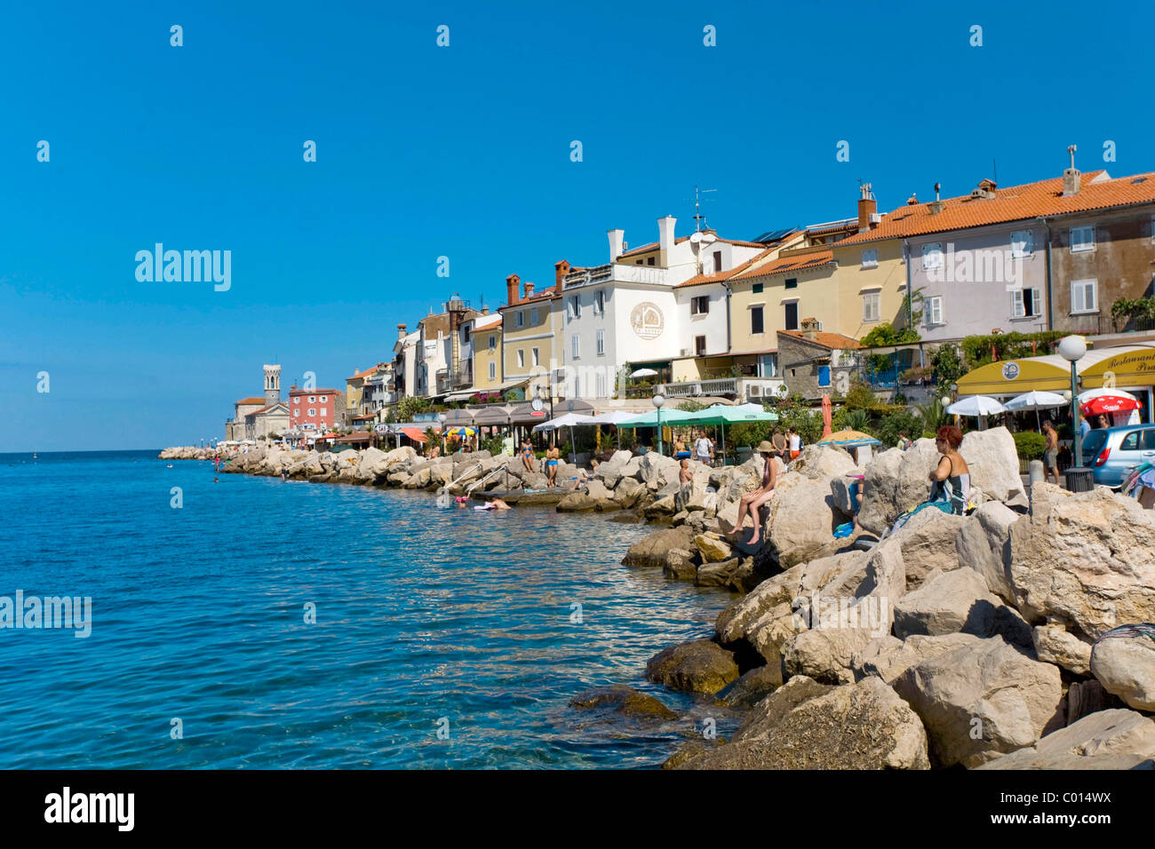Waterfront, Piran, Primorska Region, Slovenia, Europe Stock Photo - Alamy