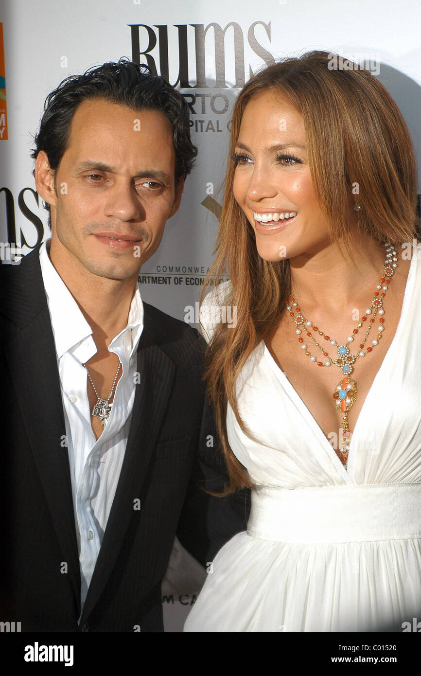 Marc Anthony and Jennifer Lopez Los Angeles Premiere of 'El Cantante ...