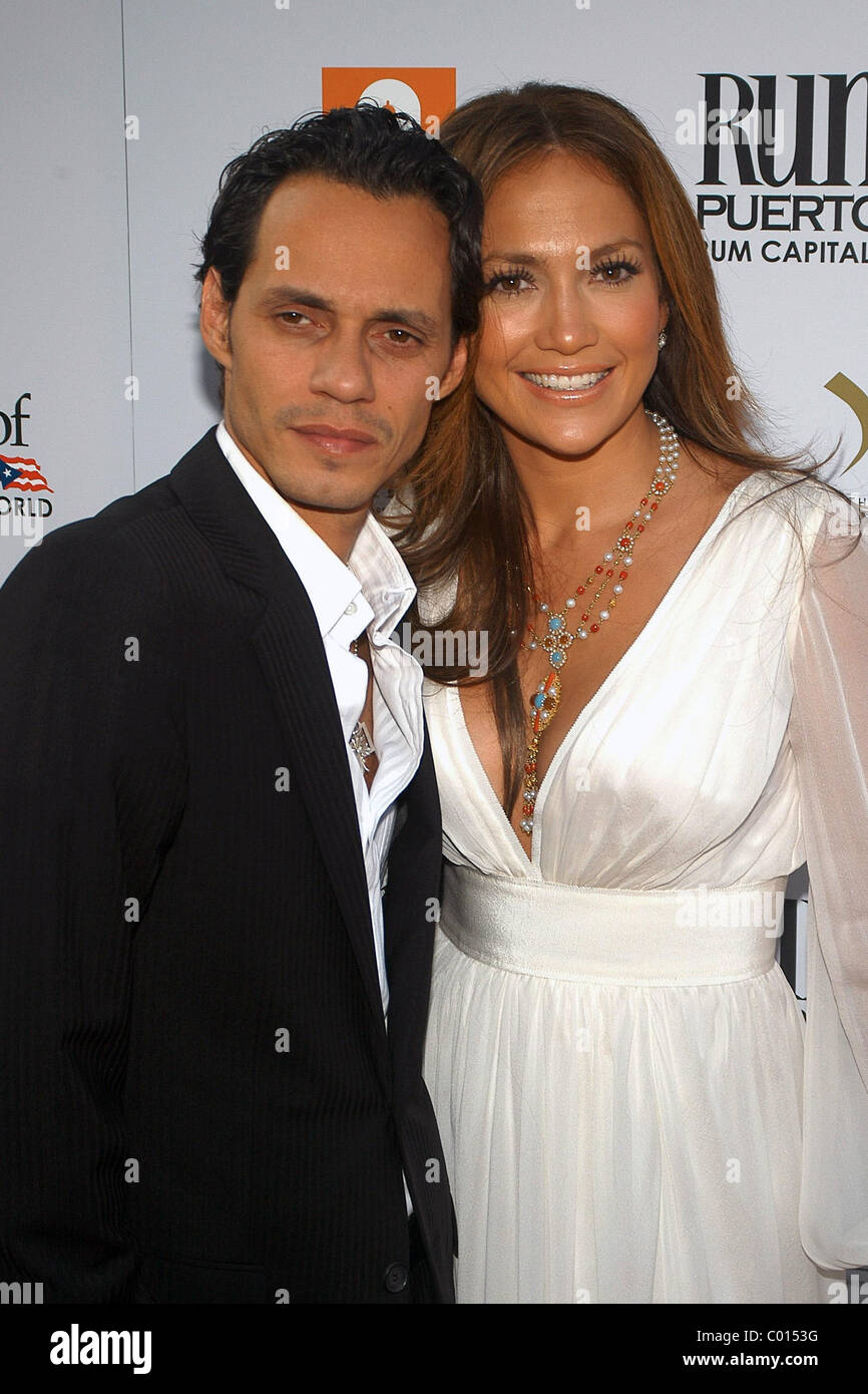 Marc Anthony and Jennifer Lopez Los Angeles Premiere of 'El Cantante ...