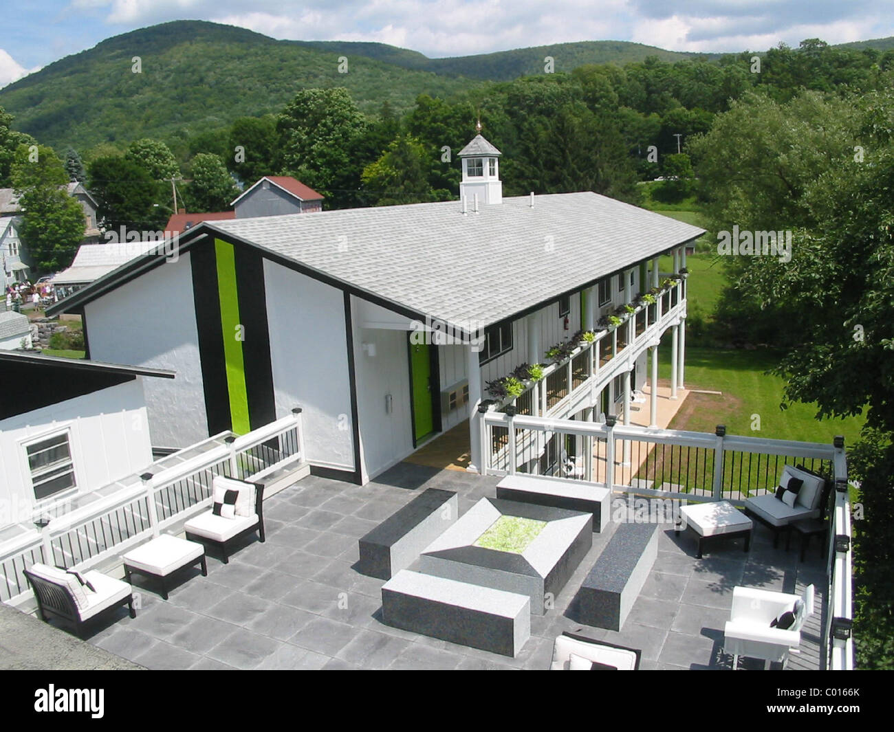 The Roxbury Hotel The exterior of the Roxbury Hotel in the Catskill ...