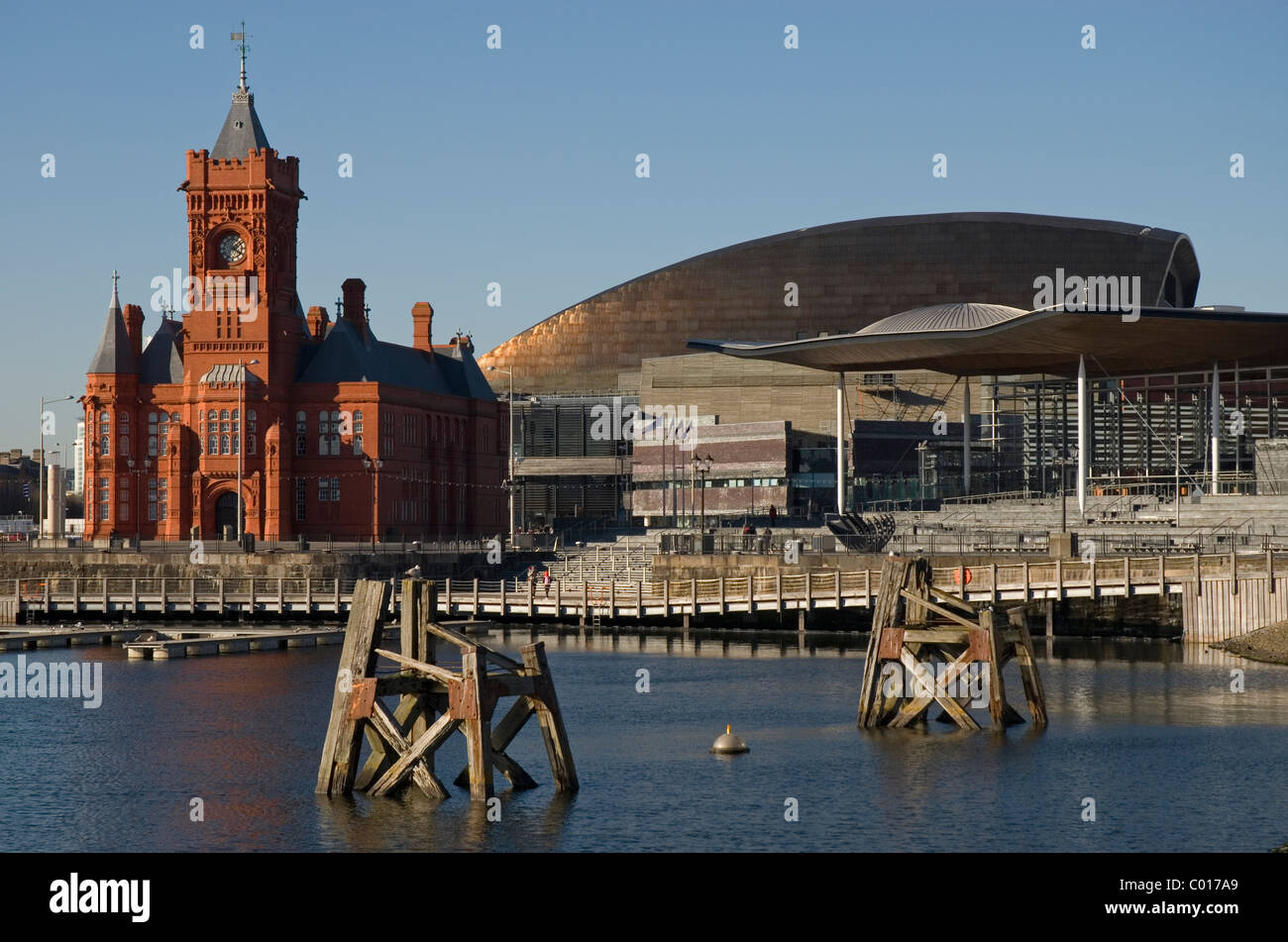 Pierhead Building & Welsh Assembly Cardiff Bay South Wales Stock Photo ...