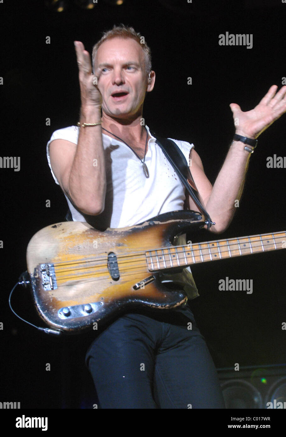 Sting (aka Gordon Sumner) and The Police live in concert at Madison ...