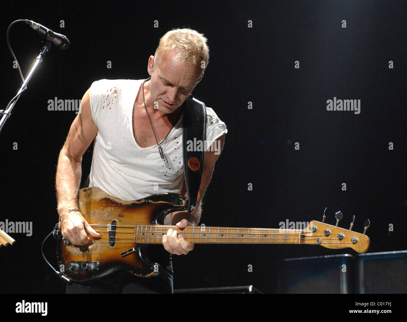 Sting (aka Gordon Sumner) and The Police live in concert at Madison ...