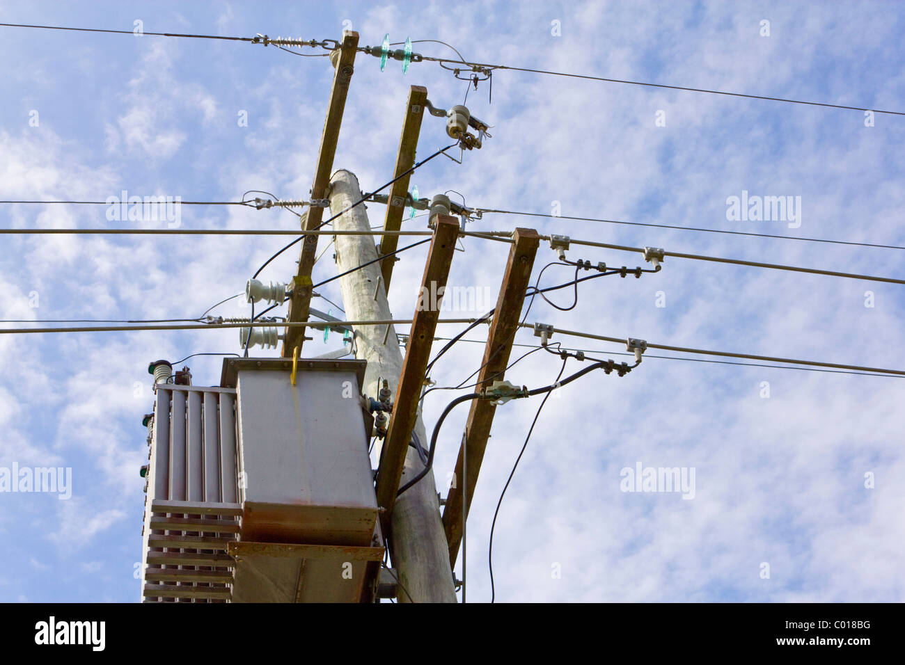 Wooden Power Pole Stock Photo - Alamy