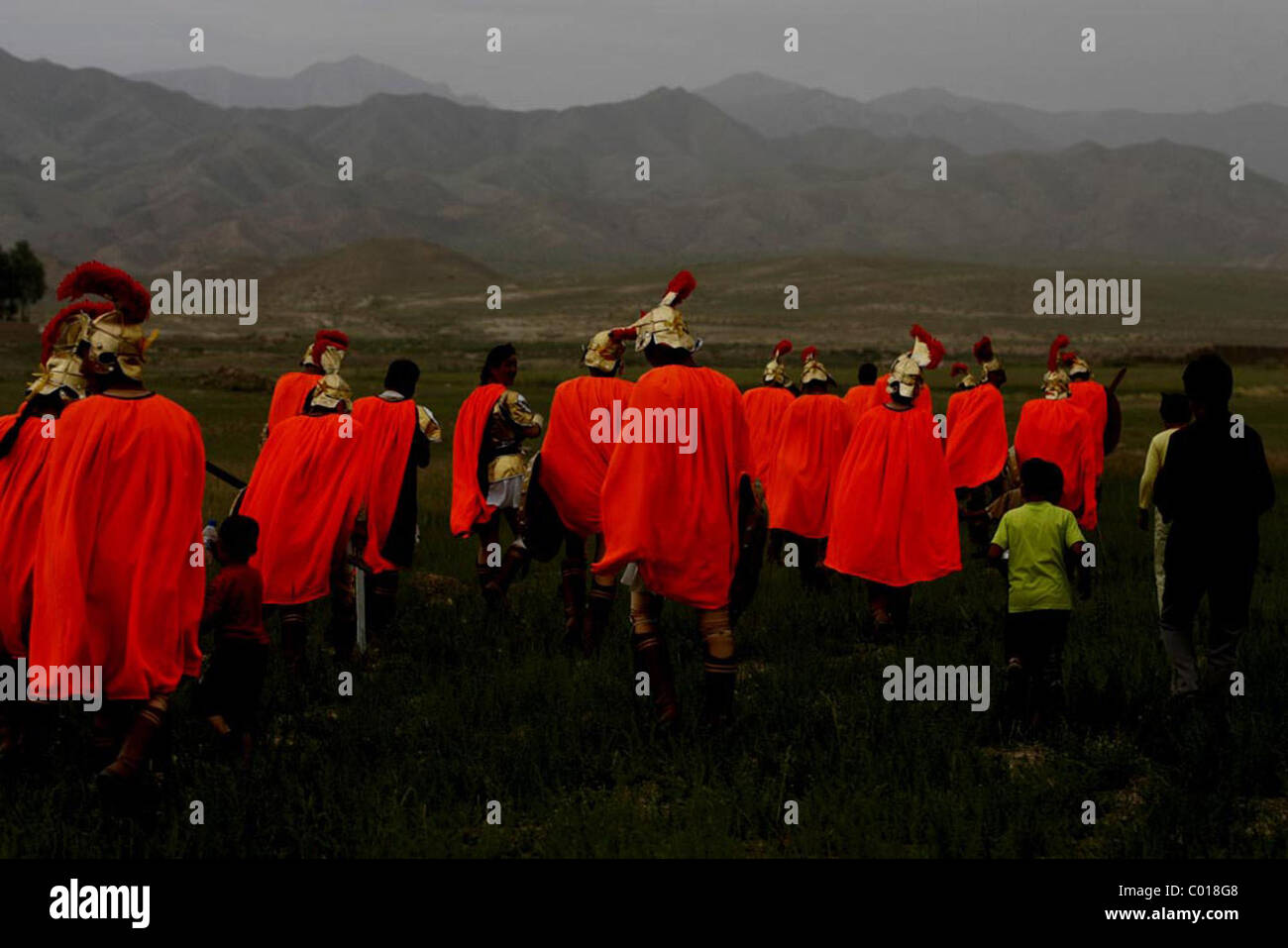 * A ROMAN HOLIDAY Dancers dressed as Ancient Roman warriors at Lanzhou ...