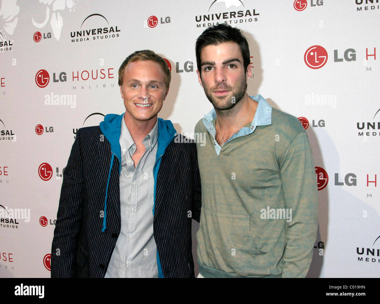 David Anders and Zachary Quinto Universal Media Studios Emmy Party at ...