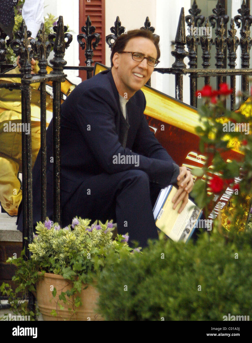 Nicolas Cage Filming on location in Primrose hill on the set of his ...