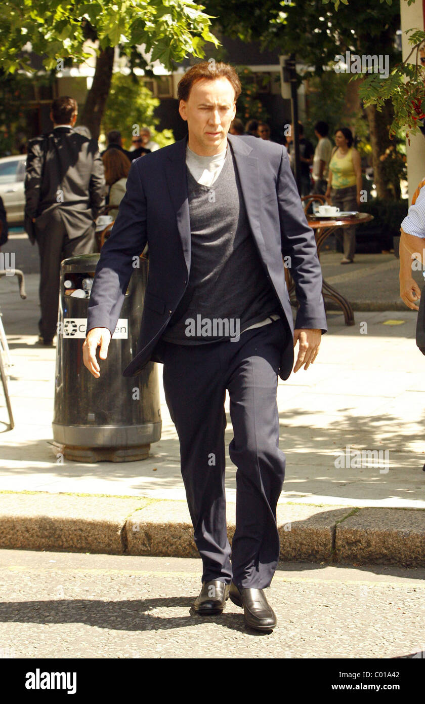 Nicolas Cage Filming on location in Primrose hill on the set of his ...