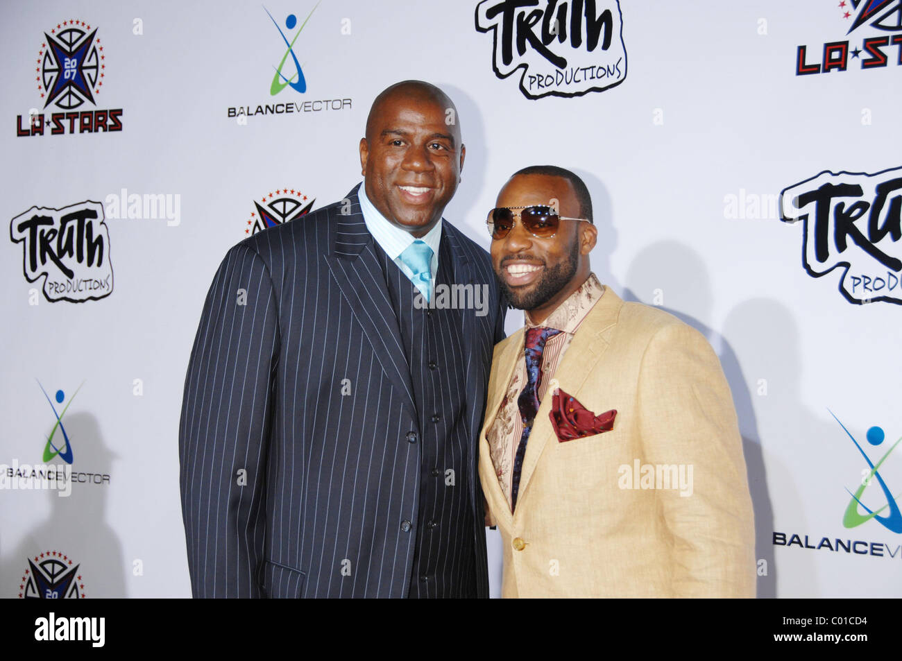 Magic Johnson & NBA Player Baron Davis Baron Davis and Paul Pierce's LA ...