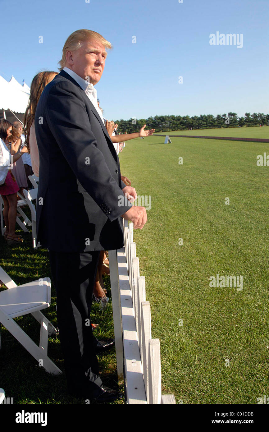 Donald Trump at the Mercedes Benz polo challenge Bridgehampton, New ...