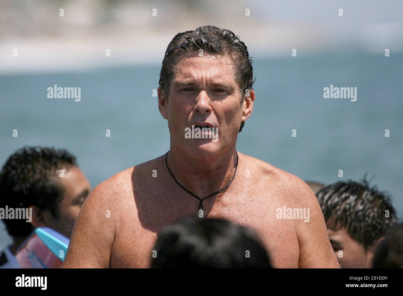 Baywatch star David Hasselhoff was back in the water working for his ...