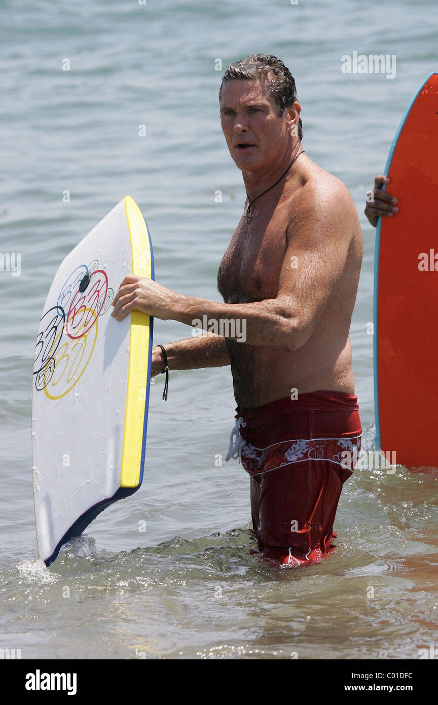 Baywatch star David Hasselhoff was back in the water working for his ...
