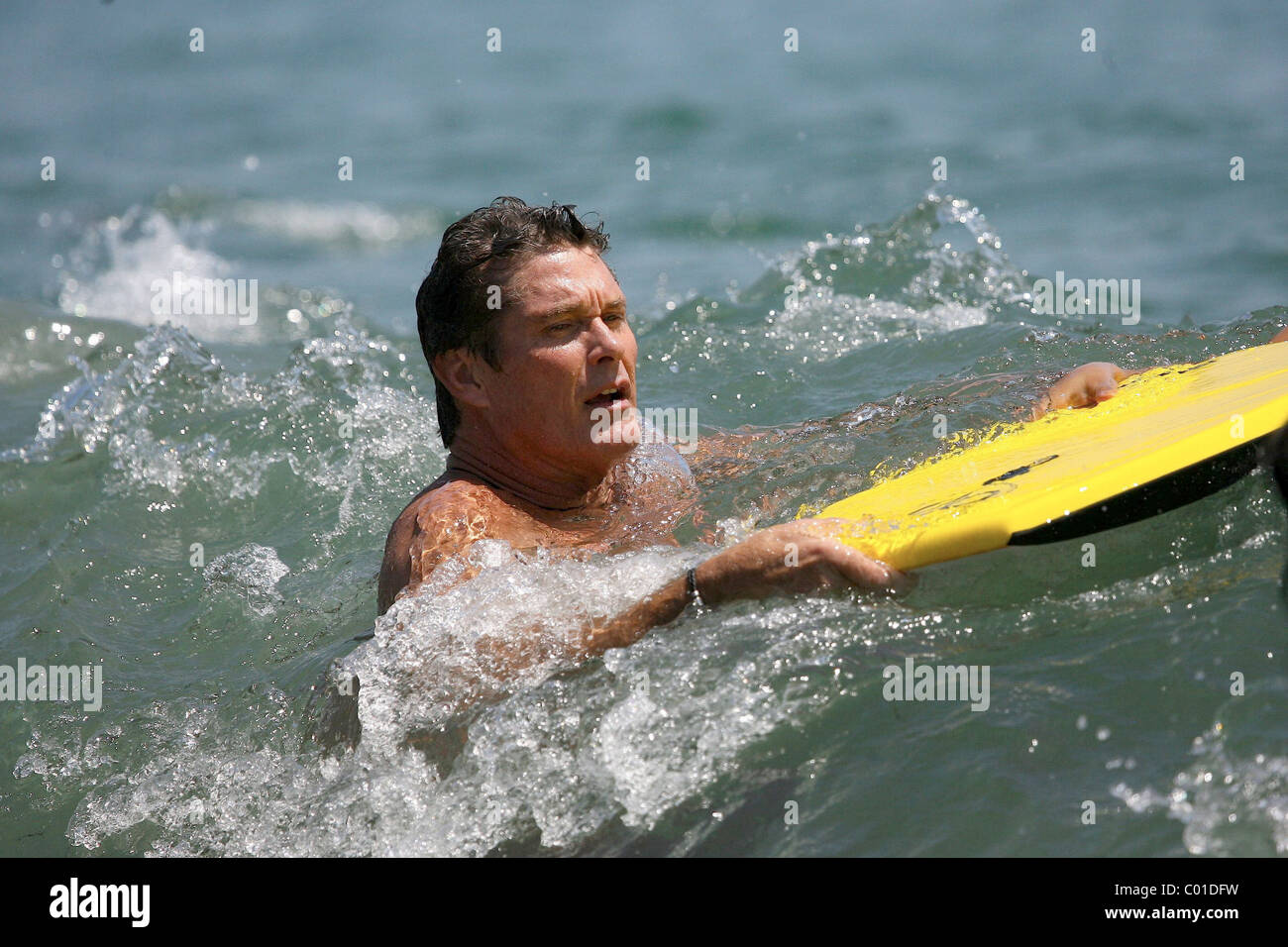 Baywatch star David Hasselhoff was back in the water working for his ...