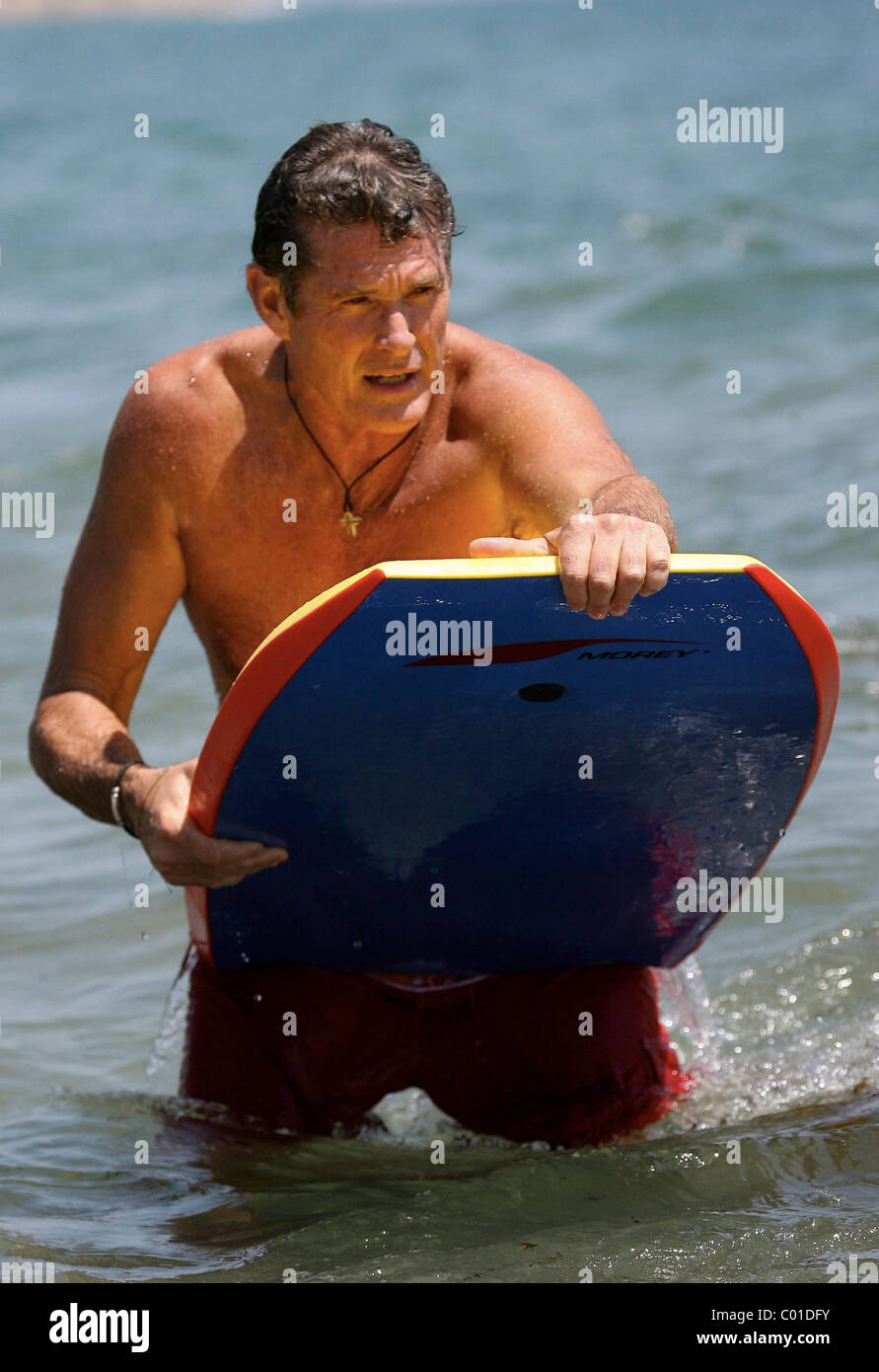 Baywatch star David Hasselhoff was back in the water working for his ...