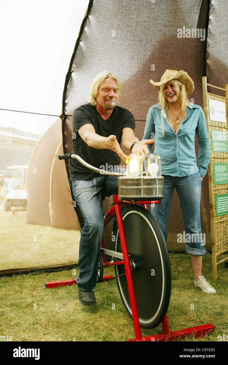 Sir Richard Branson, Daryl Hannah The Green Spot, where festival goers ...
