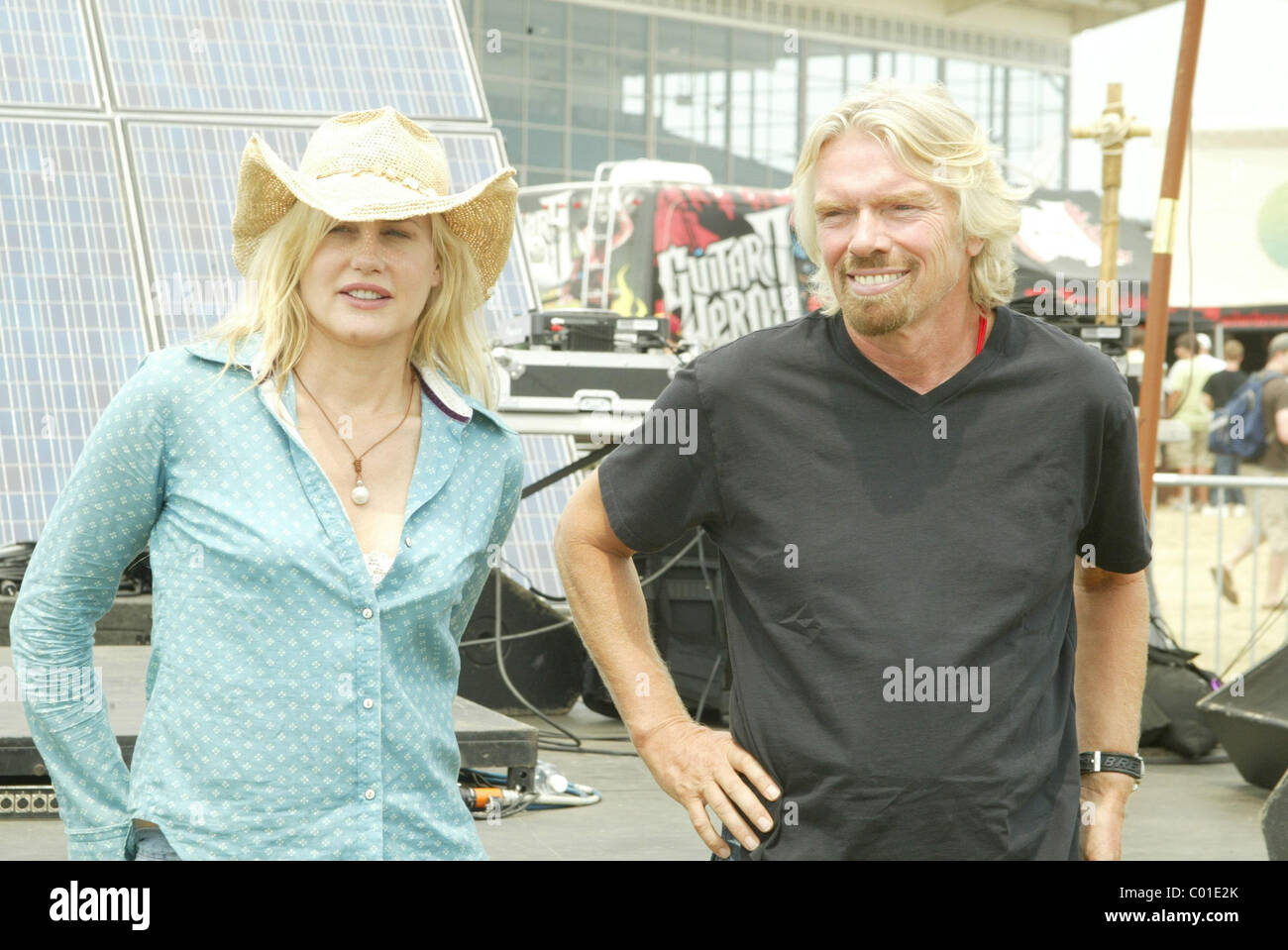 Sir Richard Branson, Daryl Hannah The Green Spot, where festival goers ...