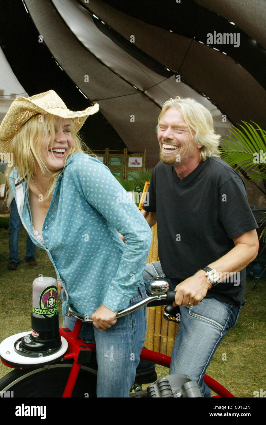 Sir Richard Branson, Daryl Hannah The Green Spot, where festival goers ...