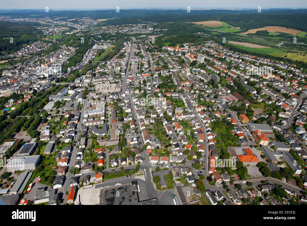 Aerial view, Arnsberg, North Rhine-Westphalia, Germany, Europe Stock ...