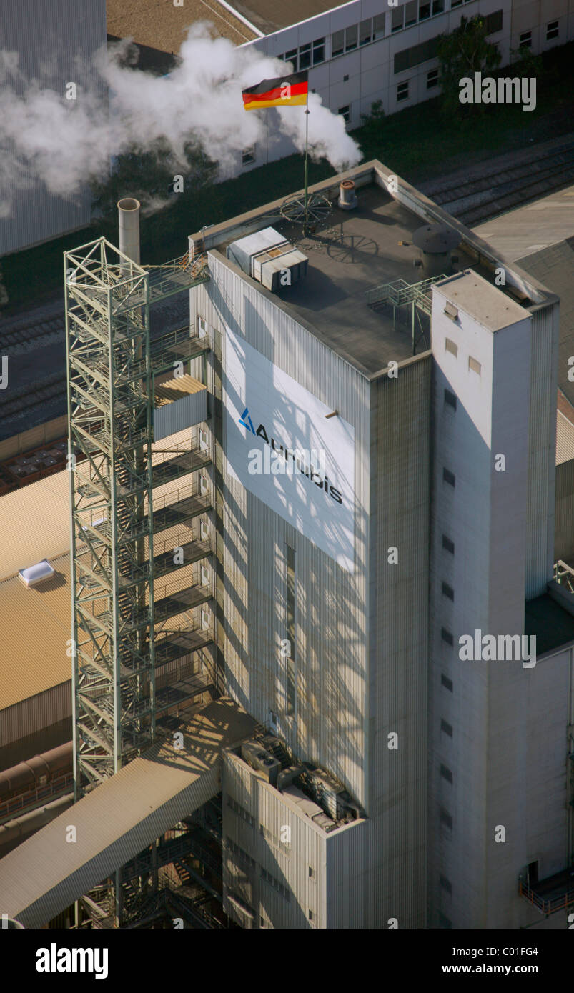 Aerial view, Aurubiswerk plant, Aurubis, the largest copper producer in ...