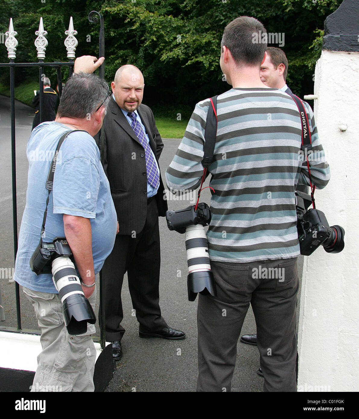 Security staff, brought in from UK by OK magazine Wedding of Shane ...