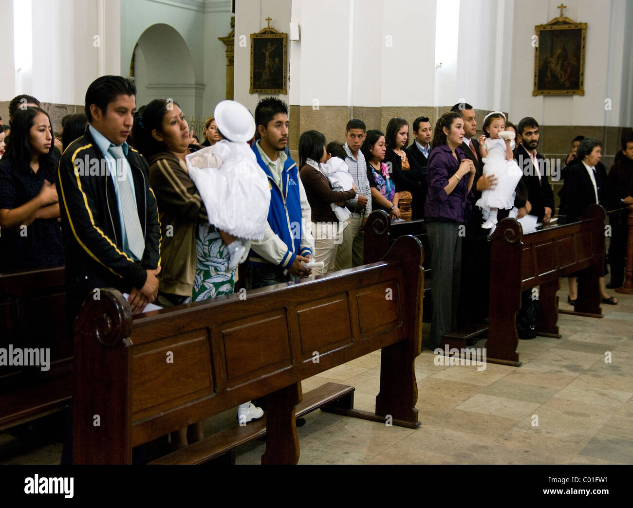 Guatemala. Catholic baptism ceremony Stock Photo - Alamy