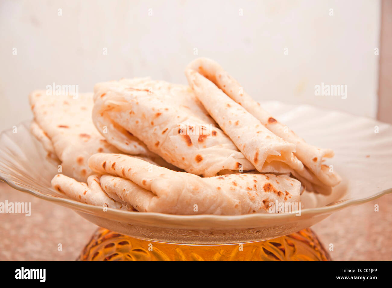 Paratha, Indian flat-bread Stock Photo - Alamy