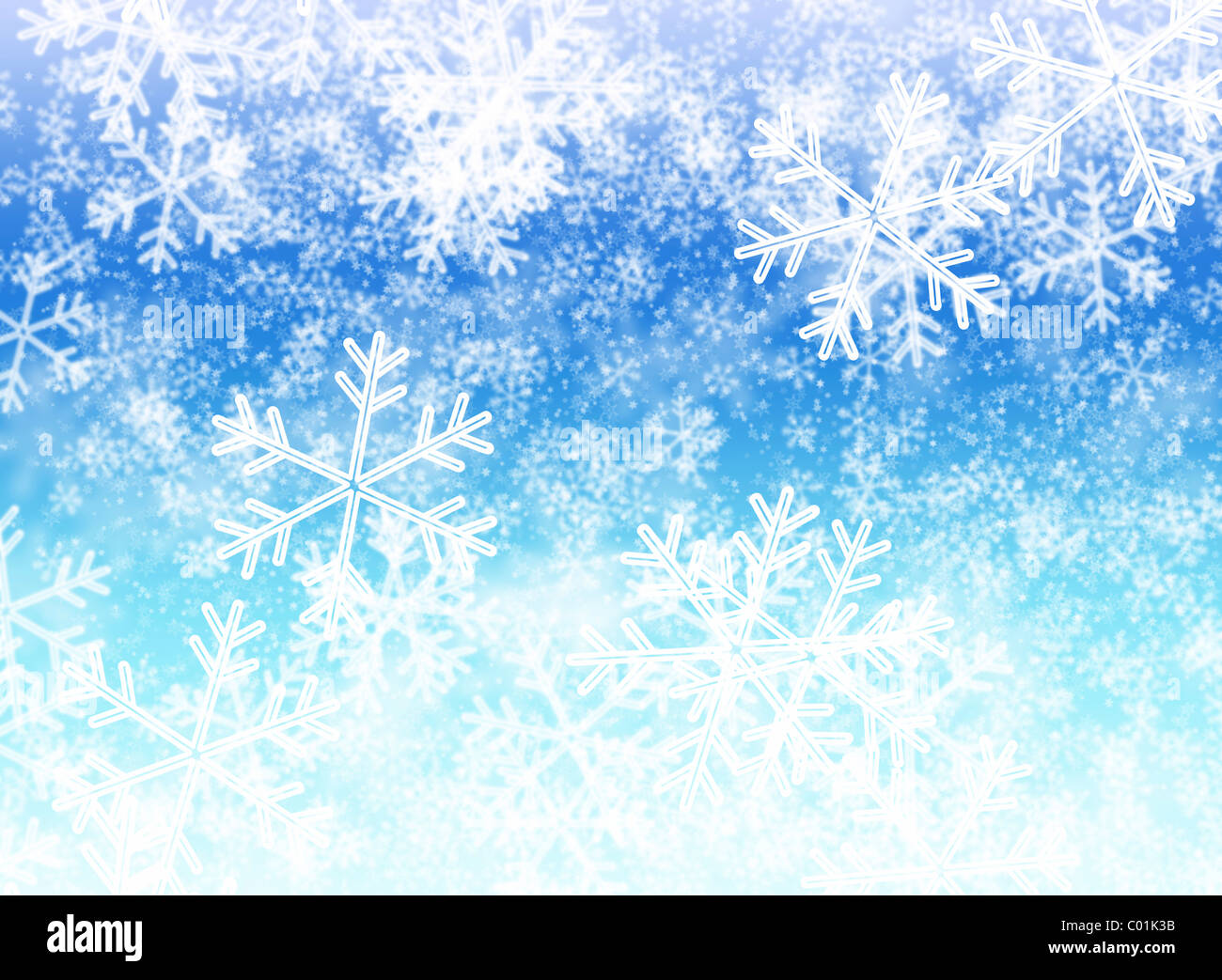 White snowflakes, blurred background Stock Photo - Alamy