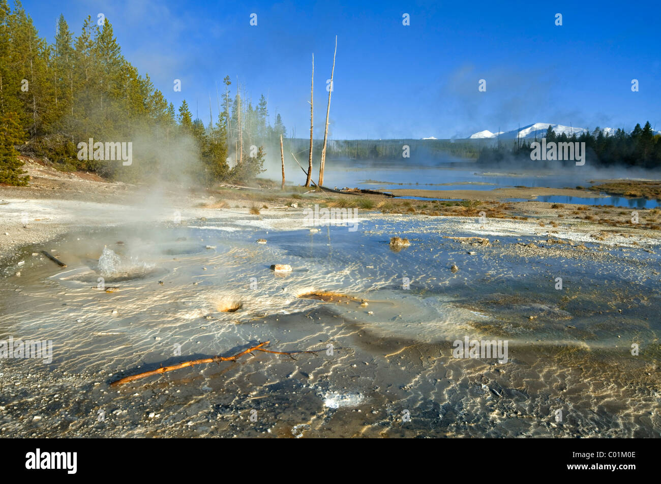 Yellowstone national park thermal areas hi-res stock photography and ...