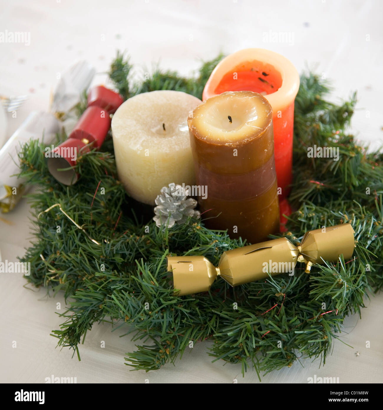 Plastic christmas candles hi-res stock photography and images - Alamy