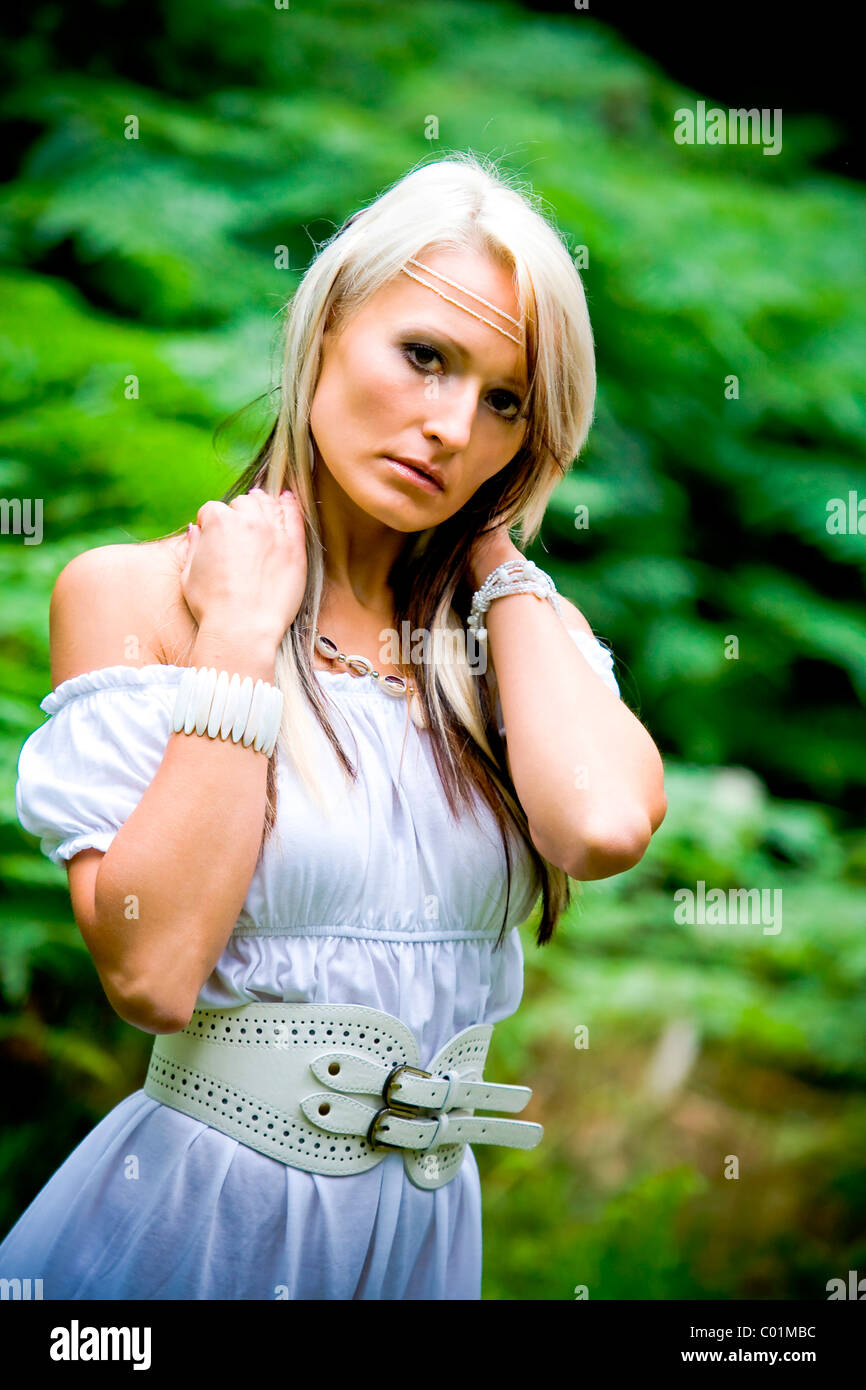 Seriously young woman posing hi-res stock photography and images - Alamy