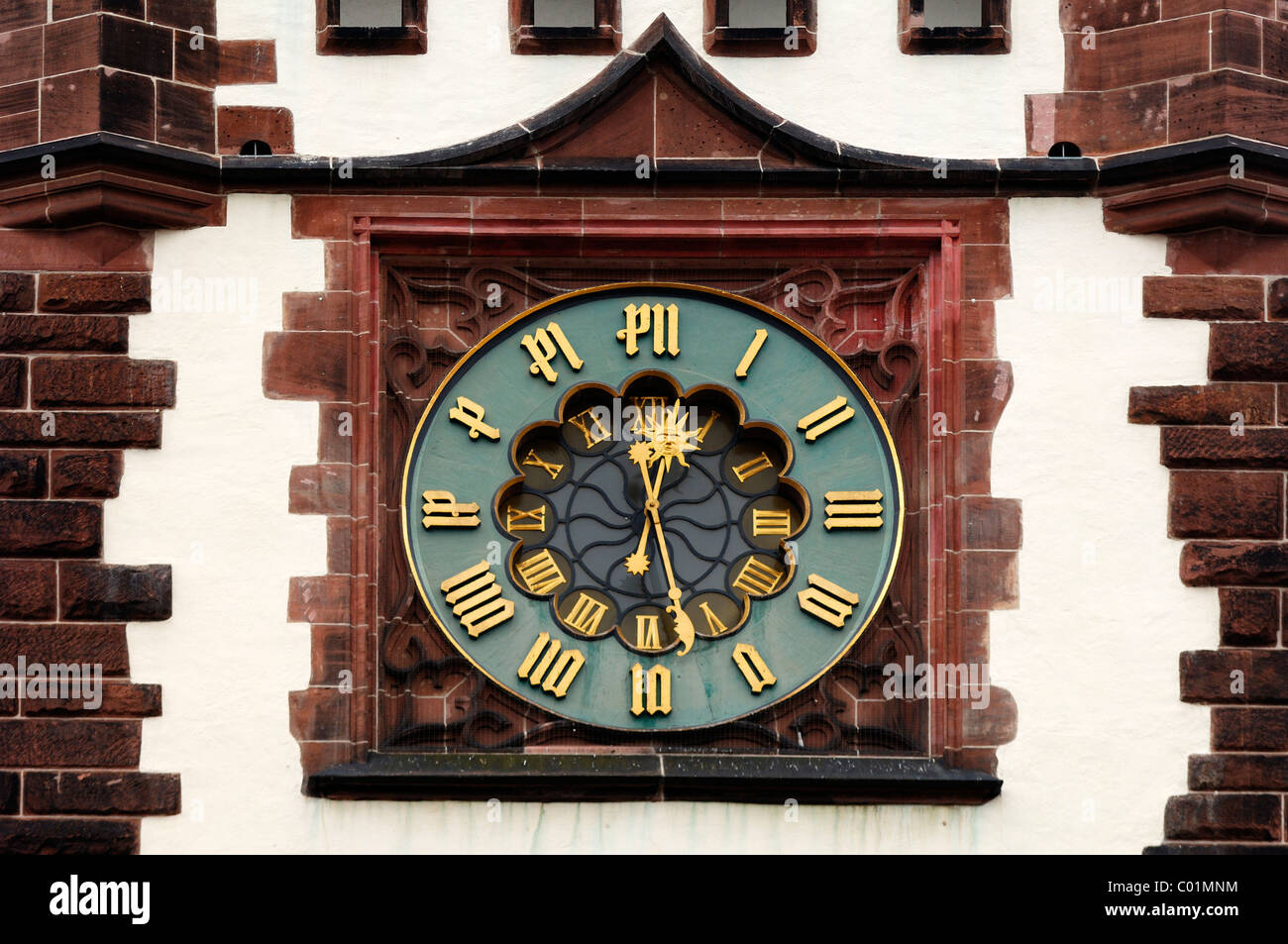 Clock on Martinstor tower, 13th century, Kaiser-Joseph-Strasse ...