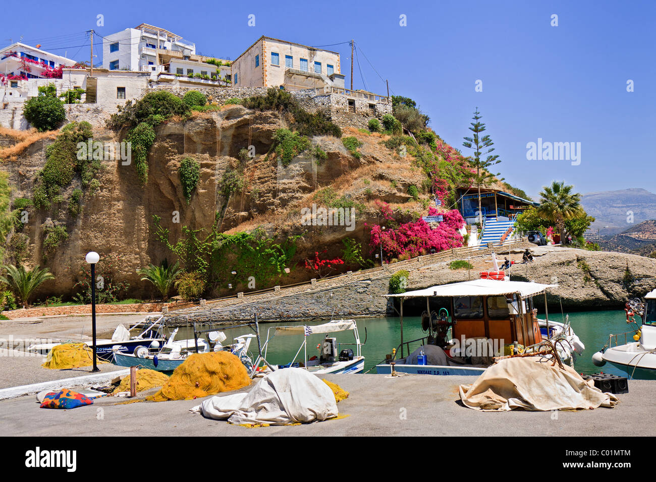 Greece Crete Agai Galini Village Stock Photo - Alamy