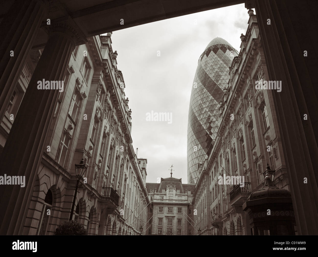 St. Helen's Place and Gherkin, City of London Stock Photo - Alamy
