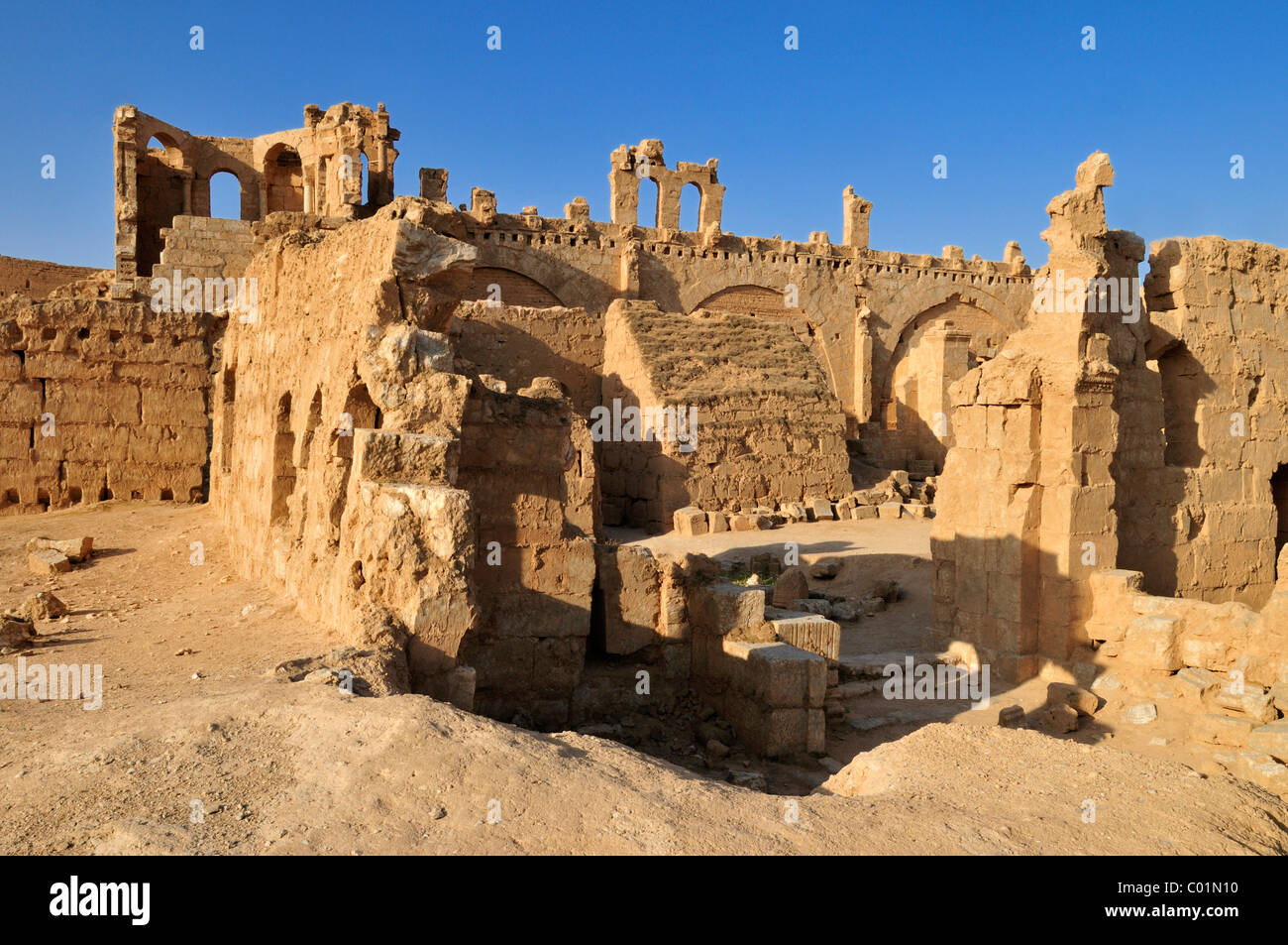 Byzantine ruins at the archeological site of Resafa, Sergiopolis, near ...