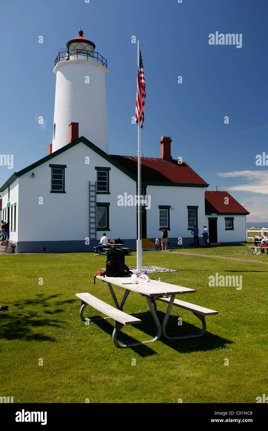 Dungeness lighthouse on sandspit olympic hi-res stock photography and ...